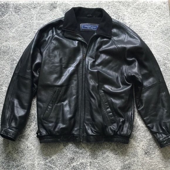 Andrew Fezza | Jackets & Coats | Andrew Fezza Genuine Leather Bomber ...